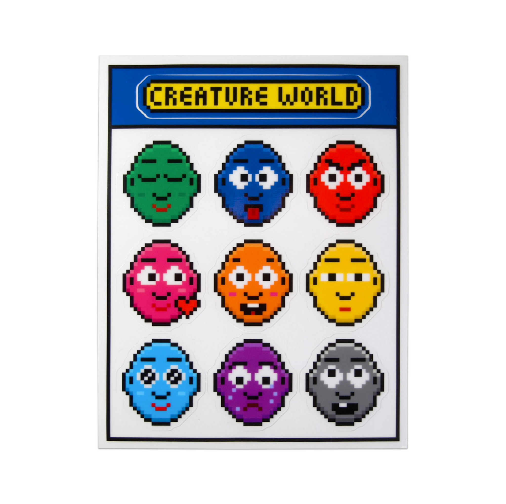 "Faces" Sticker Sheet – Creature World